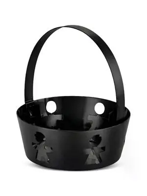 ALESSI Round Handle Basket - Black