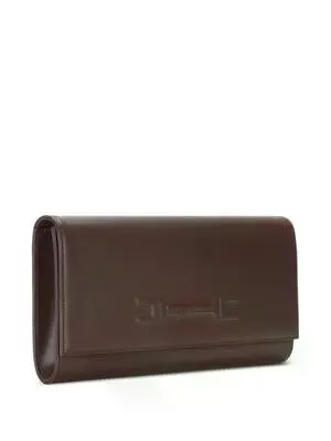 Elisabetta Franchi Leather Clutch Bag - Brown