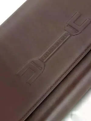 Elisabetta Franchi Leather Clutch Bag - Brown