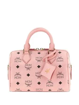 Mcm Ella Vi Small Boston Bag - Soft Pink