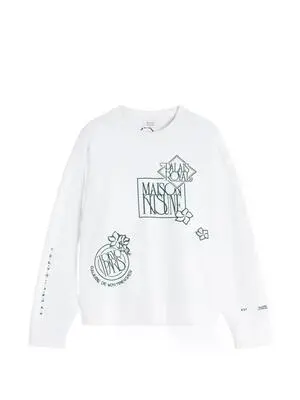 Maison Kitsuné Floral Print Sweatshirt