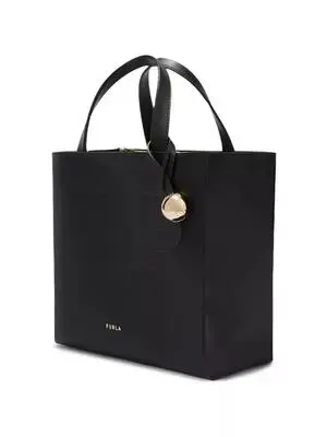 Furla Leather Zip Tote Bag - Black