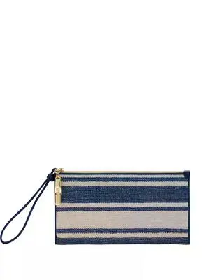 Furla Striped Clutch Bag - Blue