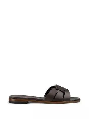 DOUCAL'S Leather Woven Sandals - Brown