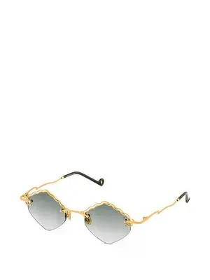 EYEPETIZER Seine Scalloped-edges Sunglasses - Gold