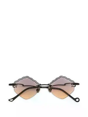 EYEPETIZER Seine Scalloped-edges Sunglasses - Black