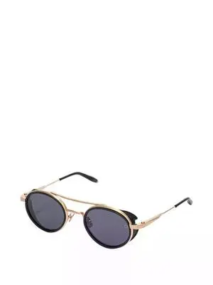 AKONI Astria Round-frame Sunglasses - Black