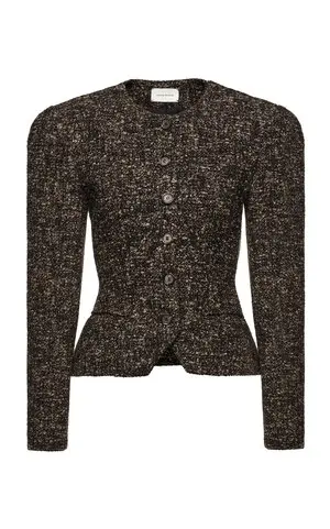 Magda Butrym Fitted Wool-blend Mouline Jacket