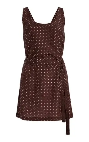 Posse Evie Polka-dot Mini Dress - Brown