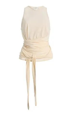 LEMAIRE Jersey Wrap Top - Ivory