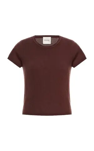 Posse Freddie Wool-cashmere T-shirt - Brown