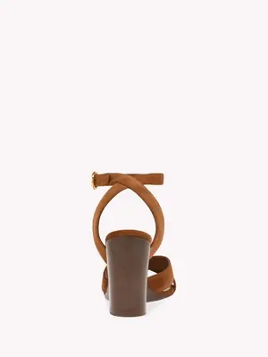GIANVITO ROSSI Ines Wedge Sandal - Brown - Suede