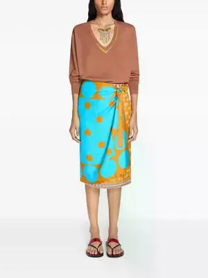 Dries Van Noten V-neck Embellished Knitwear - Brown