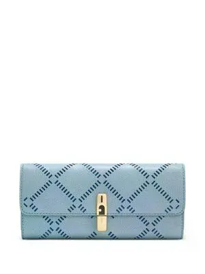 Furla Iride Turnlock Patterned Wallet - Blue