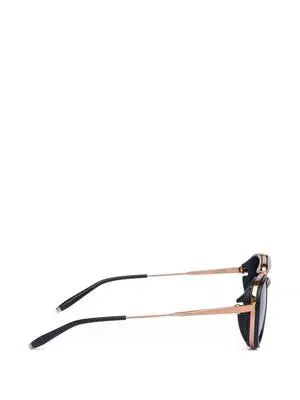 AKONI Spitzer Browline Sunglasses - Black