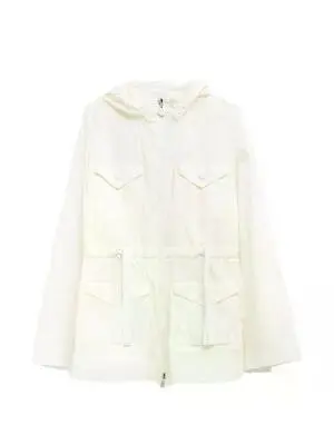 Moncler Paletuvier Hooded Military Jacket - White