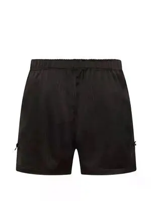 Martine Rose Lace-trimmed Striped Shorts - Black