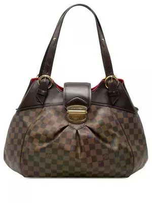 LOUIS VUITTON Damier Ebene Sistina Gm Shoulder Bag - Brown