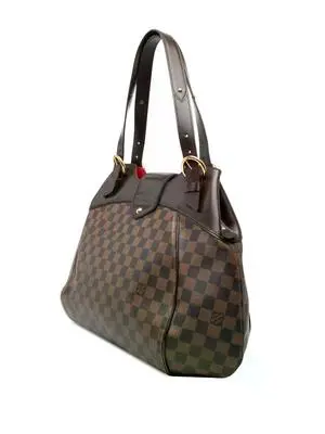 LOUIS VUITTON Damier Ebene Sistina Gm Shoulder Bag - Brown