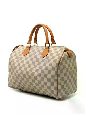 LOUIS VUITTON 2011 Damier Azur Speedy 30 Boston Bag - White