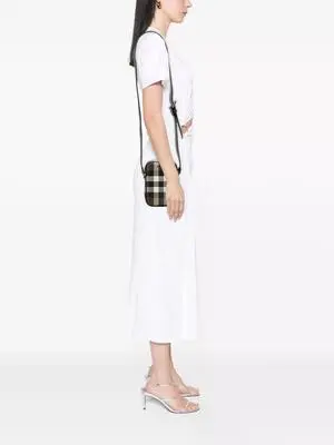 Burberry Giant Check E-canvas Vertical Paddy Crossbody Bag