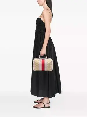 Gucci Gg Canvas Web Joy Boston Bag Satchel - Brown