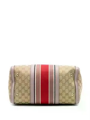 Gucci Gg Canvas Web Joy Boston Bag Satchel - Brown