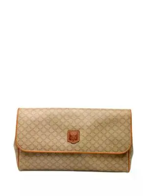 Celine 1992 Macadam Coated Canvas Clutch Bag