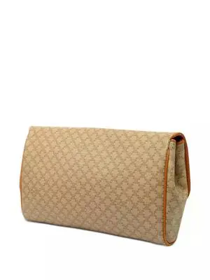 Celine 1992 Macadam Coated Canvas Clutch Bag