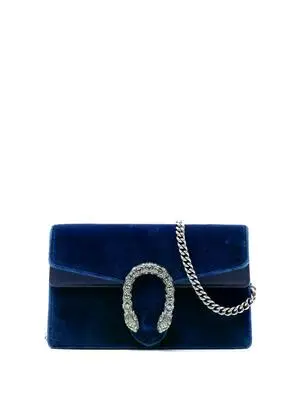 Gucci Mini Velvet Dionysus Crossbody Bag - Blue
