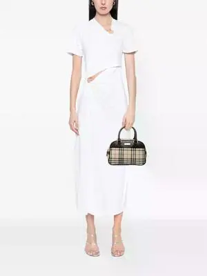 Burberry House Check Canvas Handbag - Brown