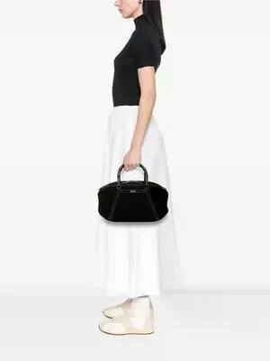 Gucci Suede Bamboo Handbag