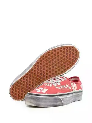 VANS Floral-print Authentic Sneakers - Red
