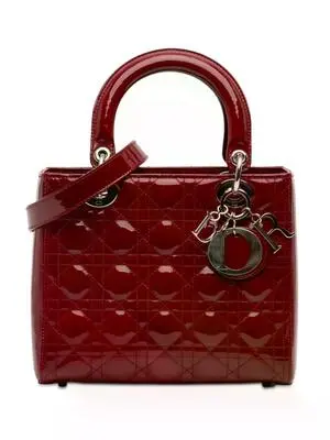 Dior 2017 Lady Medium Patent Cannage Satchel