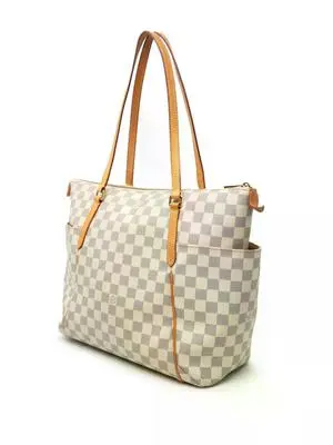 LOUIS VUITTON 2014 Damier Azur Totally Mm Tote Bag - White