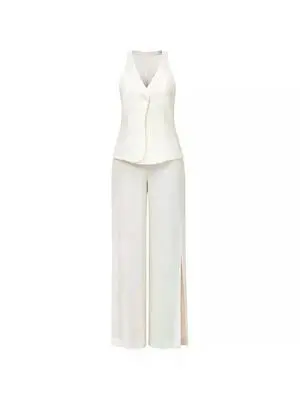 Armani Exchange V-neck Jumpsuit - White