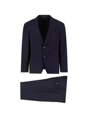 Caruso Single-breasted Suit - Blue