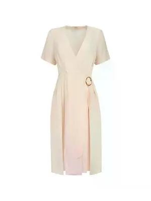 TWINSET Buckle Wrap Dress - Pink