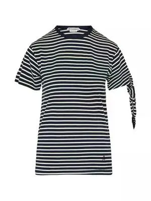 JW Anderson Striped Tie-sleeve T-shirt - Blue