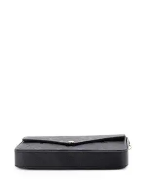 LOUIS VUITTON Felicie Pochette Monogram Empreinte Leather Crossbody Bag - Black