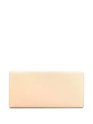 Saint Laurent Classic Monogram Leather Long Clutch - Neutrals