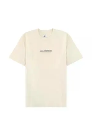C.P. COMPANY 24/1 Jersey Short-sleeve Logo T-shirt - Neutrals