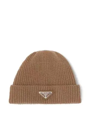 Prada Wool And Cashmere Beanie - Brown
