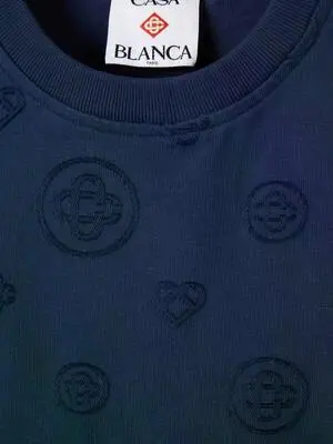 Casablanca Monogram Crew-neck T-shirt - Blue