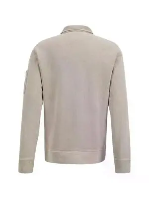 C.P. COMPANY Malfilè Fleece Lens Half Zip Sweatshirt - Neutrals
