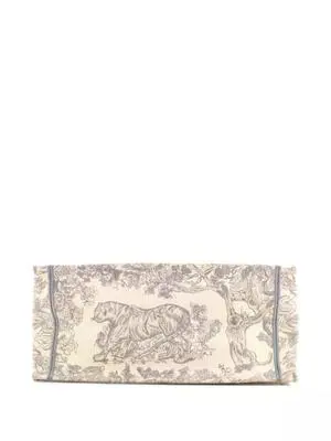 Dior Book Embroidered Canvas Medium Tote Bag - Grey