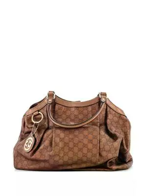 Gucci Sukey Sisma Leather Large Tote - Brown