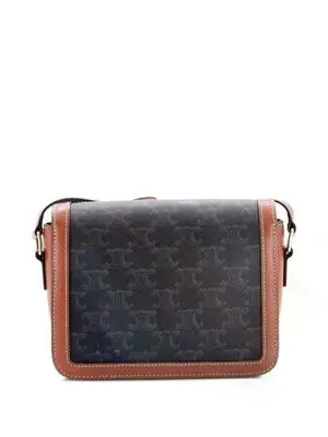 Celine Triomphe Coated Canvas Teen Shoulder Bag - Brown