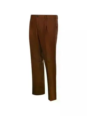 ENTRE AMIS Pleated Trousers - Brown