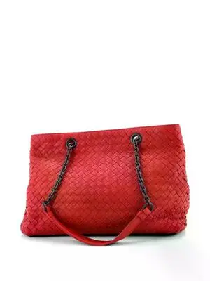 Bottega Veneta Double Chain Intrecciato Nappa Medium Tote Bag